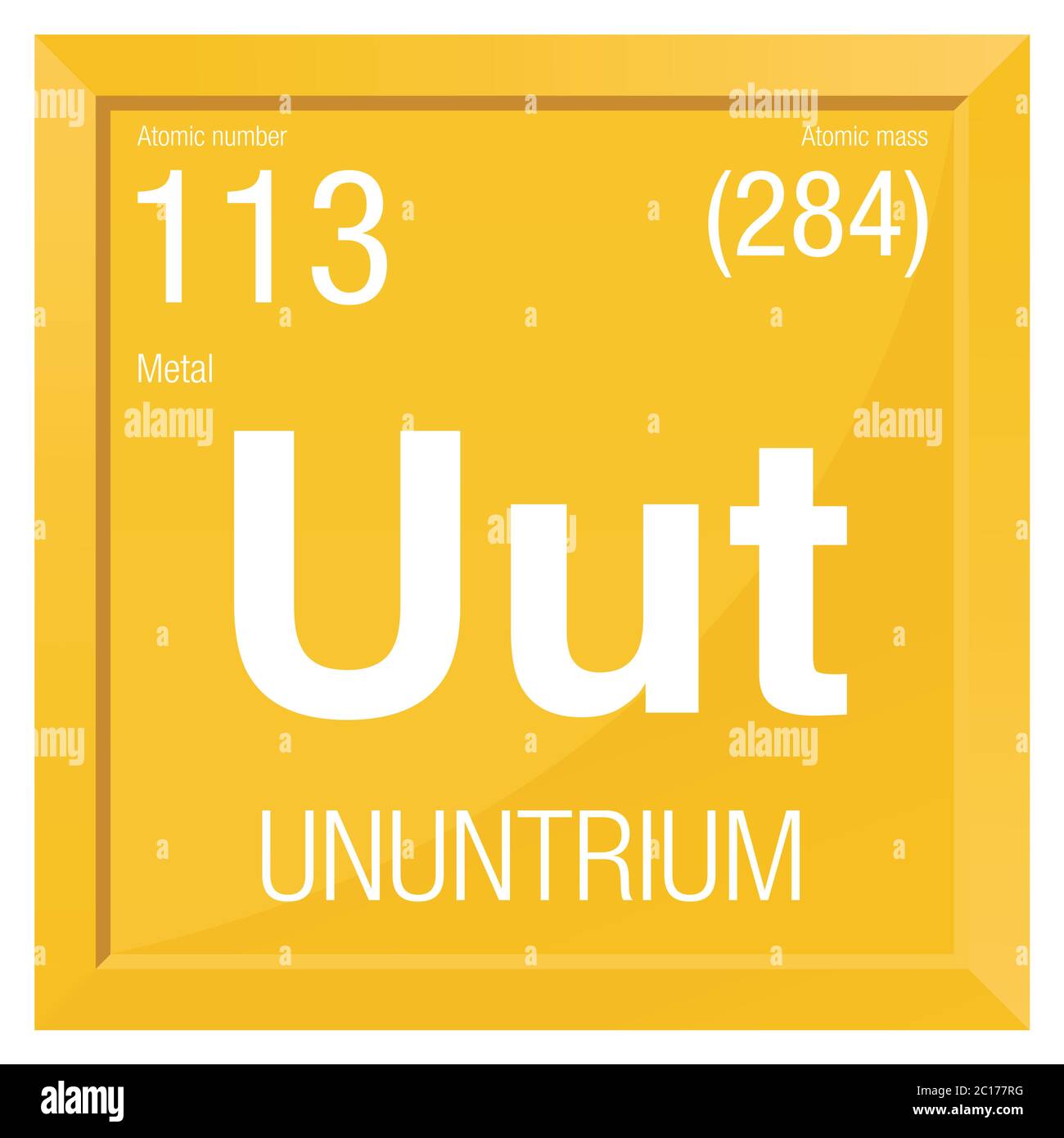 Ununtrium symbol. Element number 113 of the Periodic Table of the ...