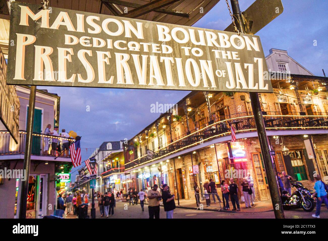 New Orleans Louisiana,French Quarter,street Bourbon Street,Maison ...