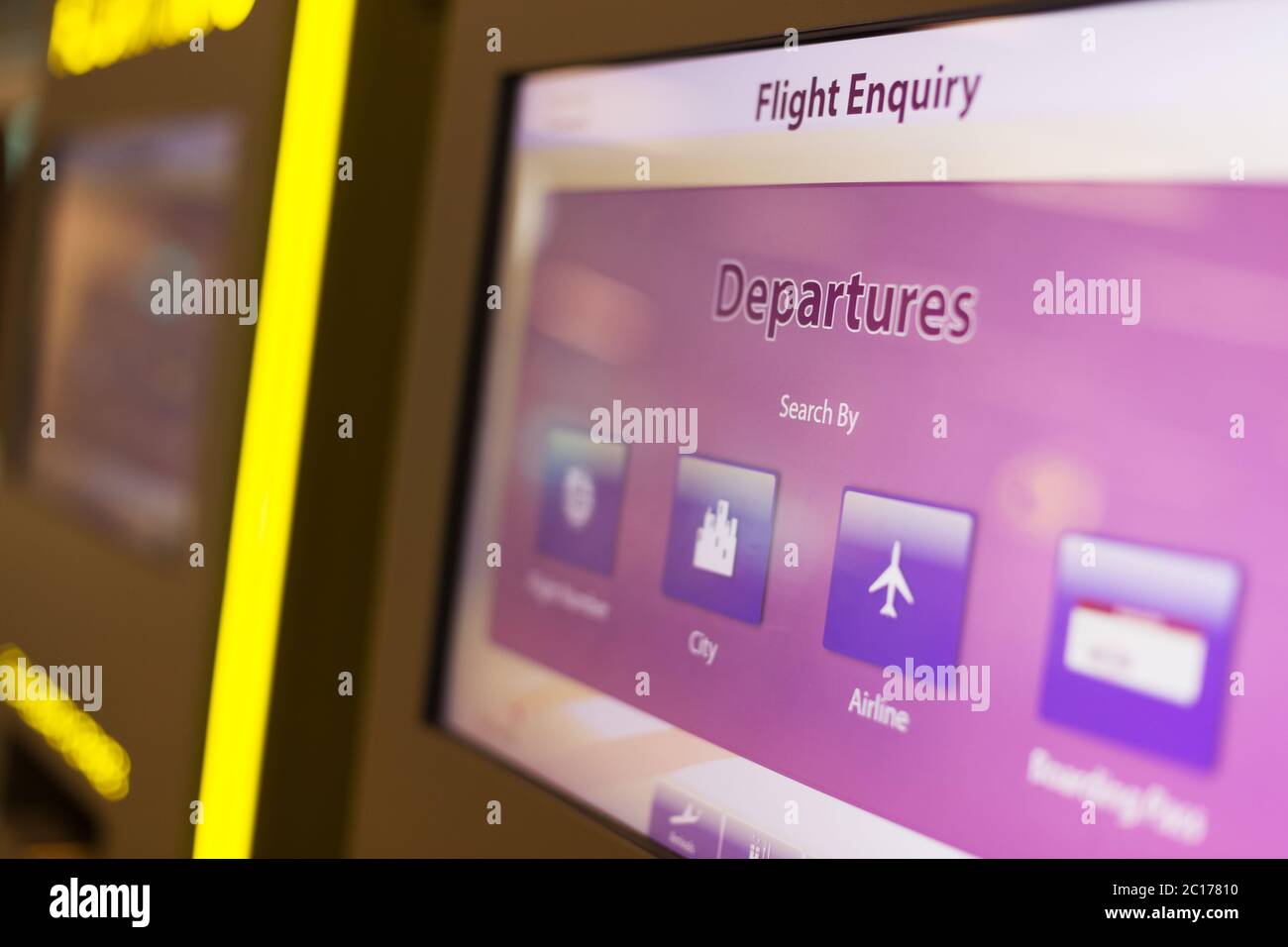 digital screen with flight information Stock Photo - Alamy