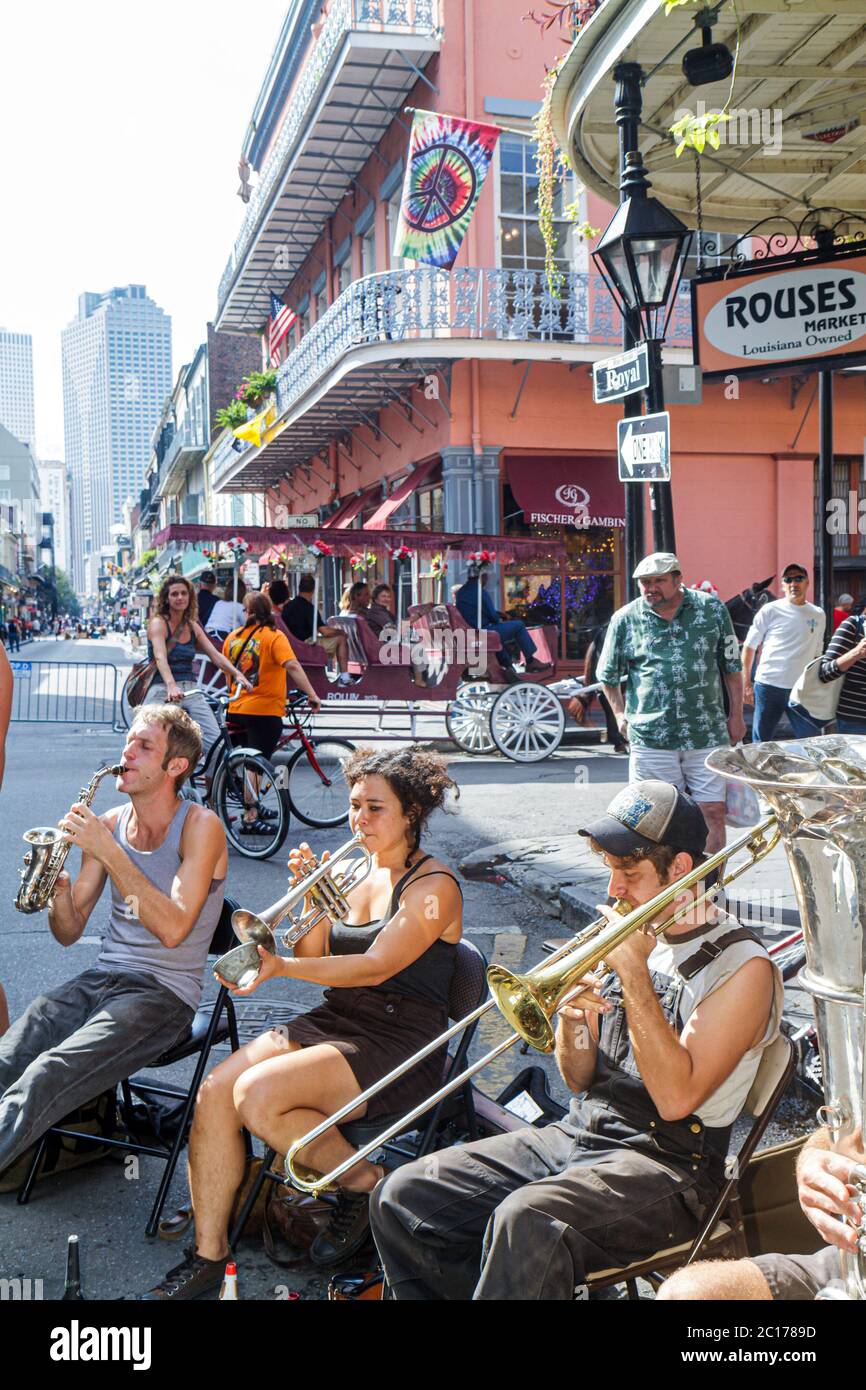 New Orleans Louisiana,French Quarter,Royal Street,street performer ...