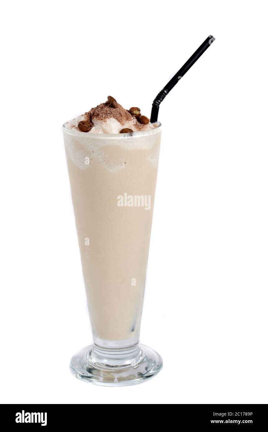 Cool delicious milkshake whipped Cut Out Stock Images & Pictures - Alamy