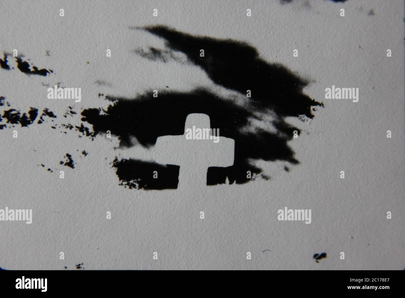 Fine 70s vintage black and white extreme photography of a Christian ...