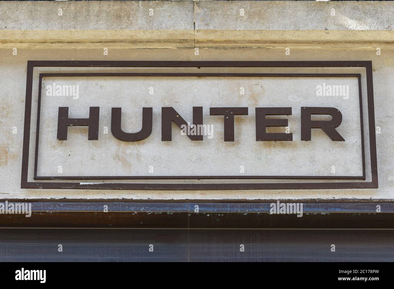 Hunter shop sign in Regent Street Stock Photo - Alamy