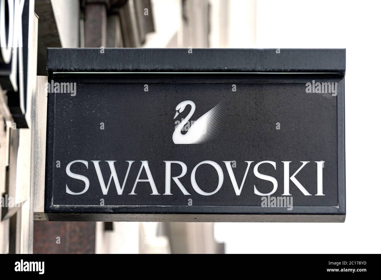 Swarovski shop sign in Covent Garden Stock Photo - Alamy