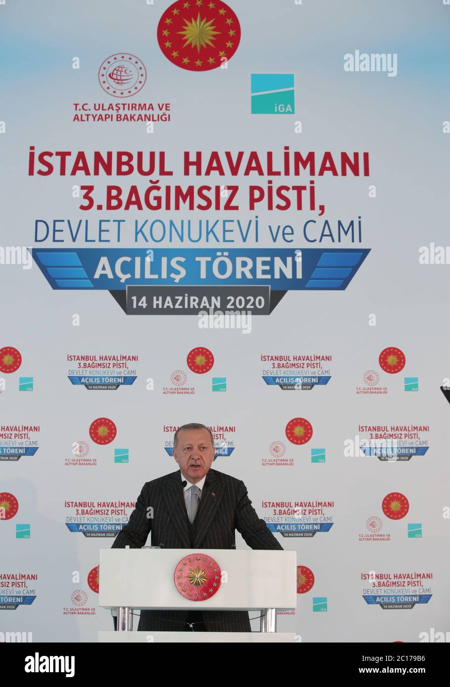 Istanbul. 14th June, 2020. Turkish President Recep Tayyip Erdogan ...