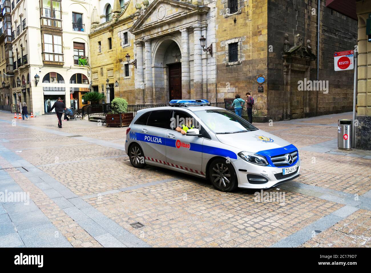 Police car patrolling hi-res stock photography and images - Alamy