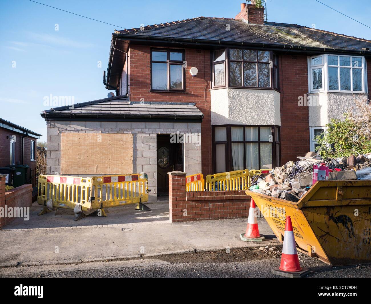 House undergoing construction work Stock Photo - Alamy