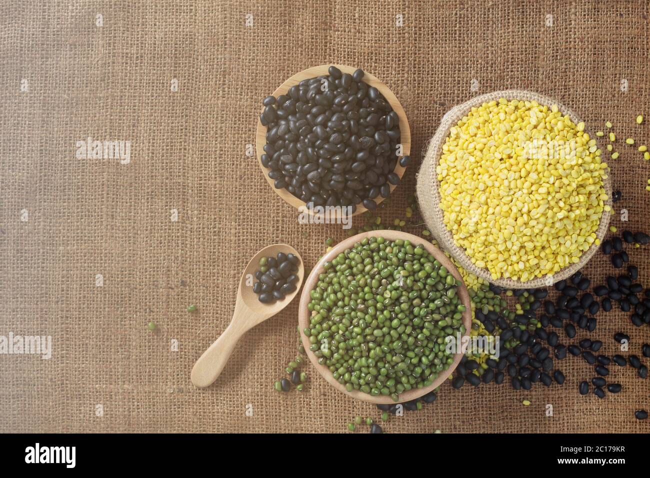 beans on a sack Stock Photo - Alamy
