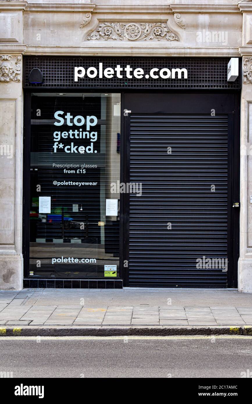 London, UK. 28th May, 2020. Polette shop in Oxford Street. Credit: Dave ...