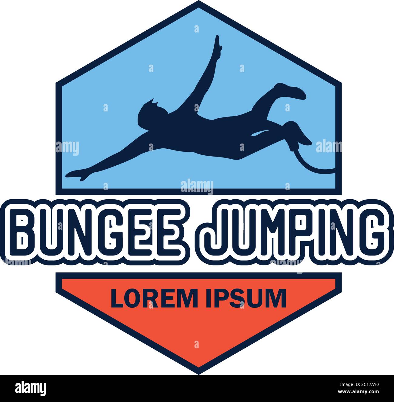 bungee jumping logo with text space for your slogan / tag line, vector ...
