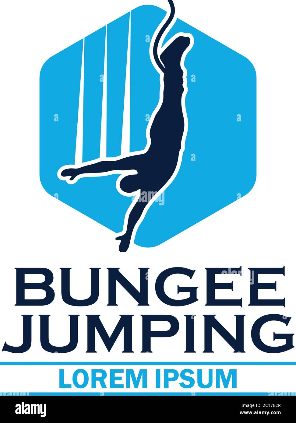 bungee jumping logo with text space for your slogan / tag line, vector ...