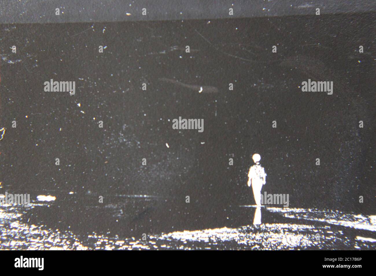 Fine 70s vintage black and white extreme photography of a ghostly ...