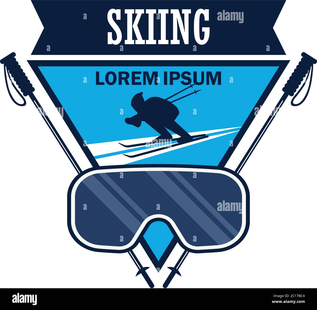 skiing logo with text space for your slogan / tag line, vector ...