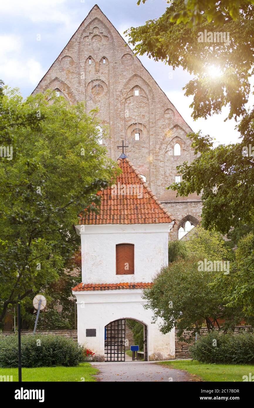 Ancient ruined St. Brigitta convent in Pirita region, Tallinn, Estonia ...