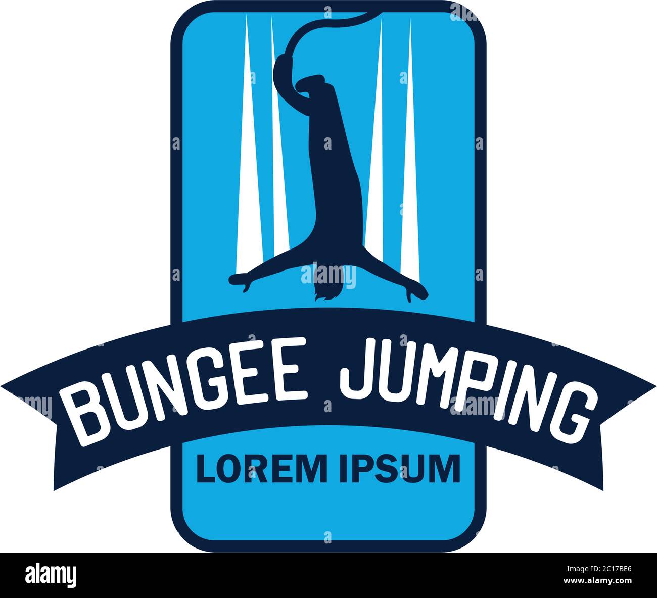 bungee jumping logo with text space for your slogan / tag line, vector ...