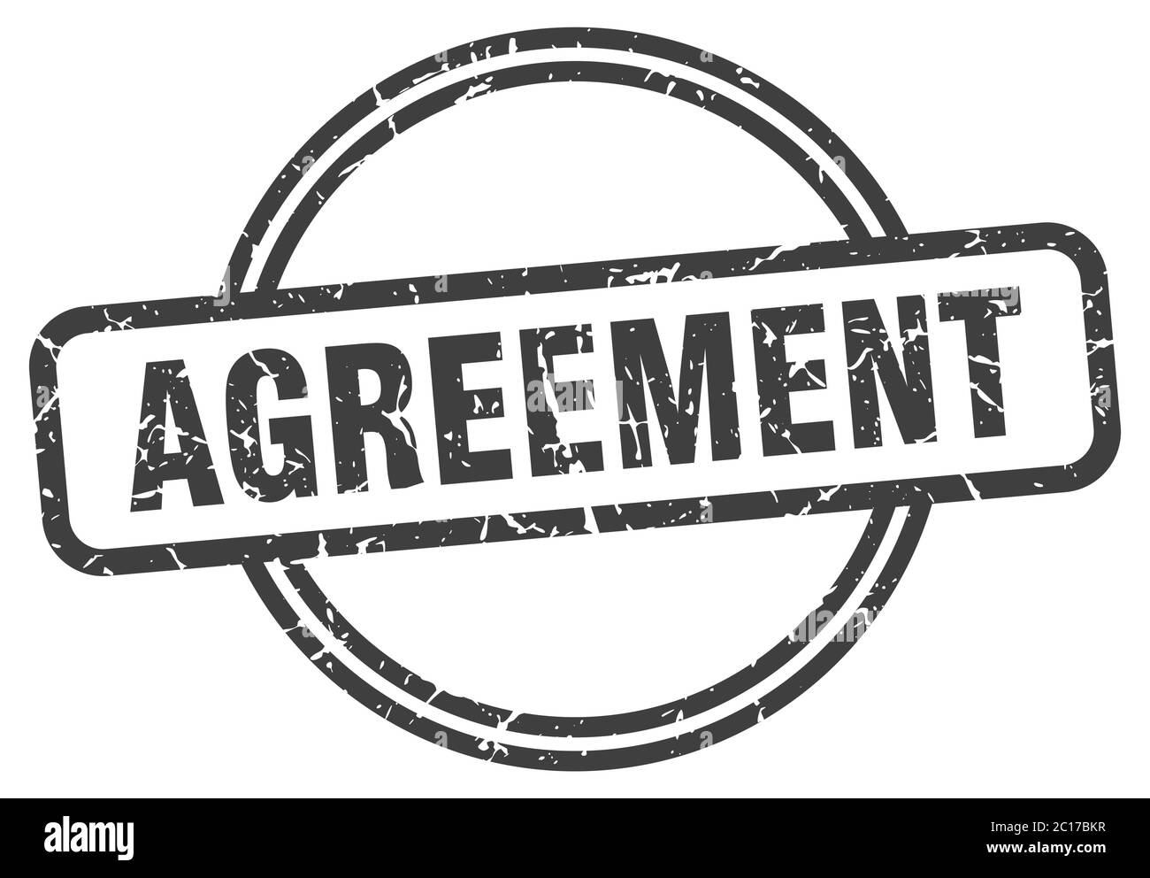 agreement grunge stamp. agreement round vintage stamp Stock Vector ...
