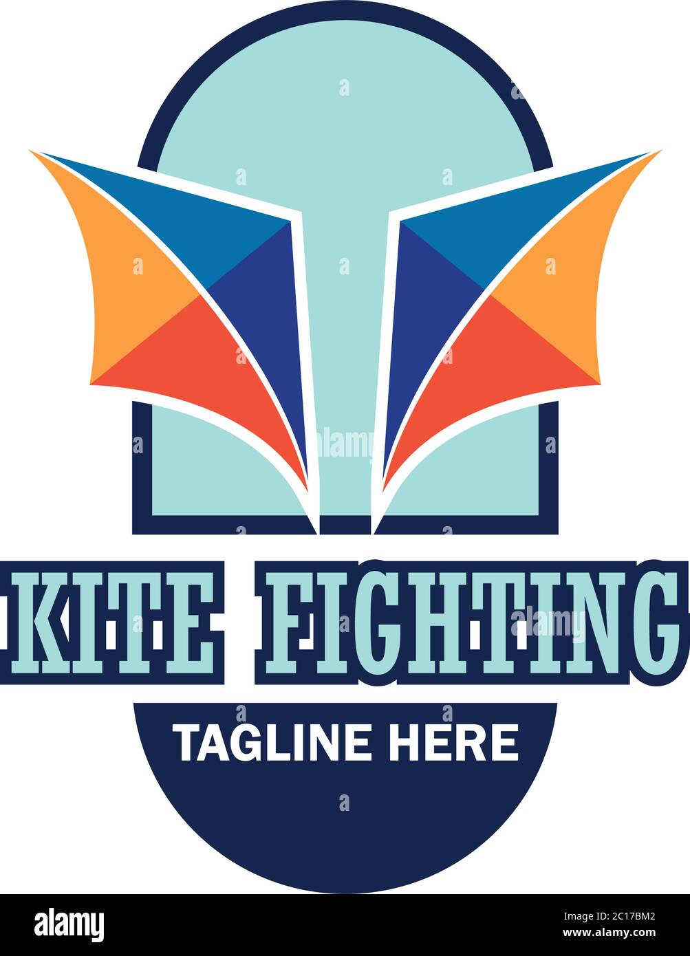 kite fighting logo with text space for your slogan / tag line, vector ...