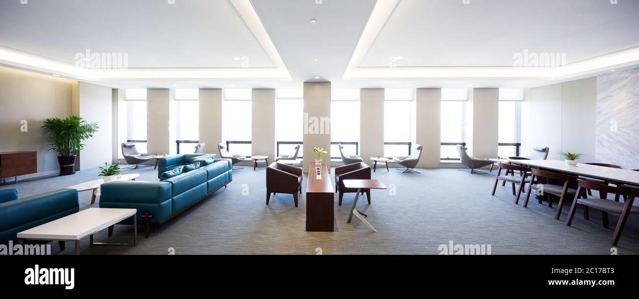 modern spacious living room interior Stock Photo - Alamy