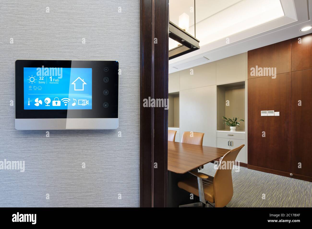 smart screen in modern meeting room Stock Photo - Alamy