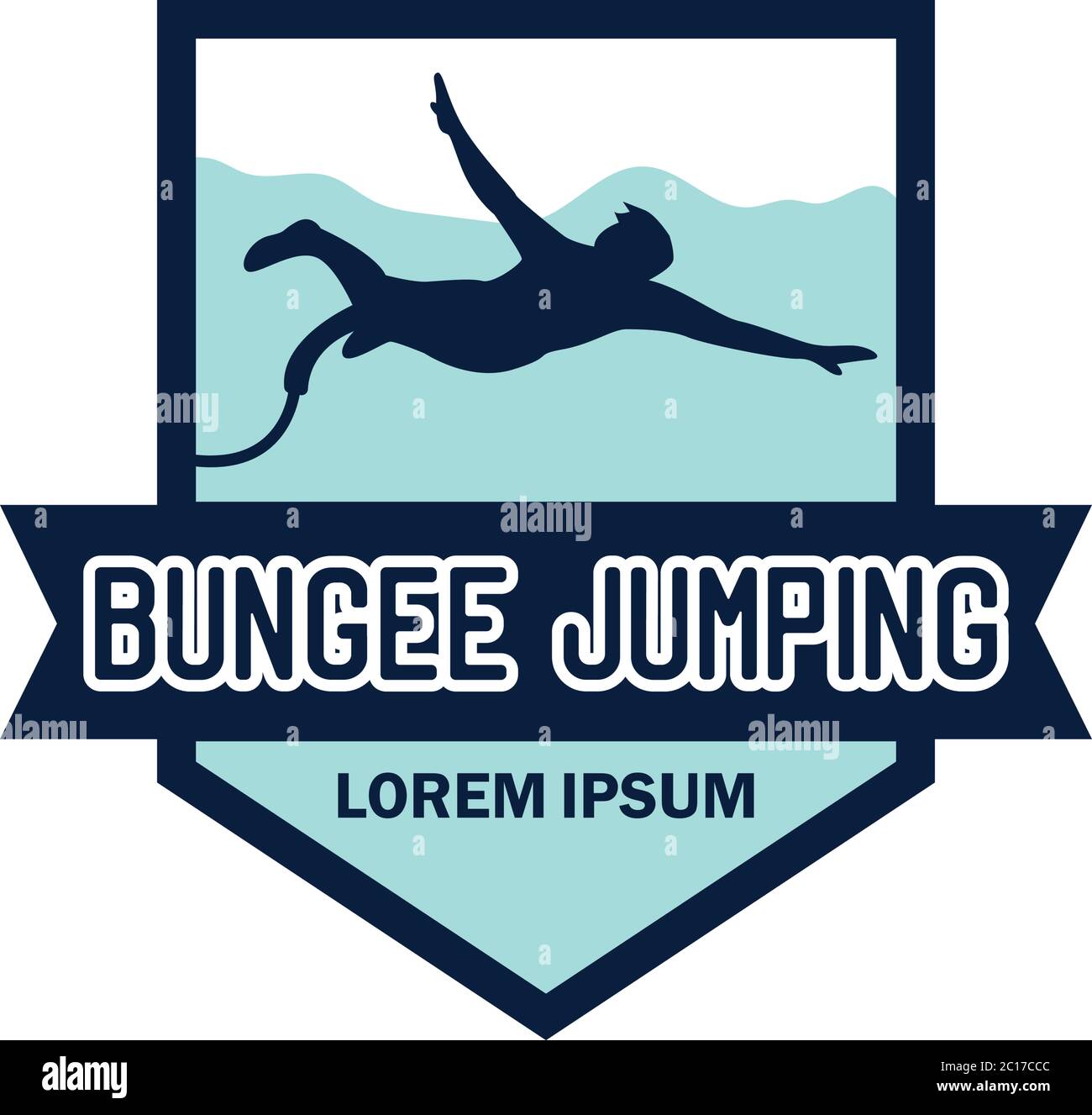 bungee jumping logo with text space for your slogan / tag line, vector ...