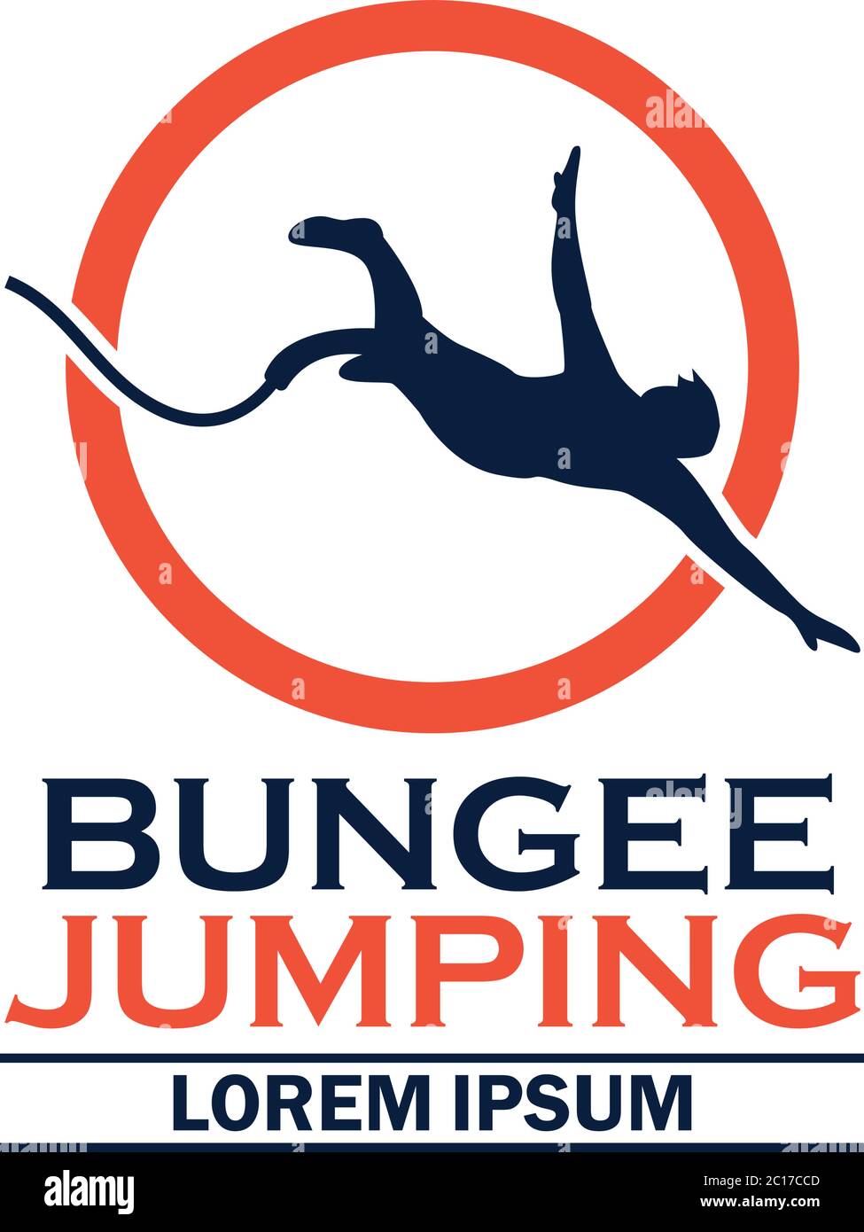 bungee jumping logo with text space for your slogan / tag line, vector ...