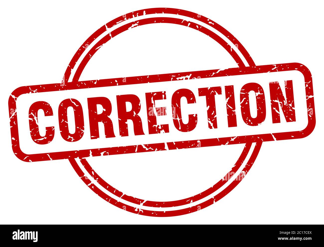 Correction rubber stamp Stock Vector Images - Alamy