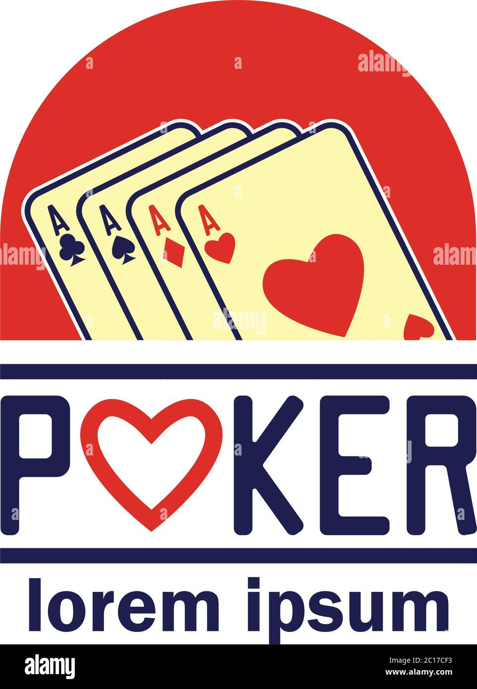 poker casino logo with text space for your slogan / tag line, vector ...