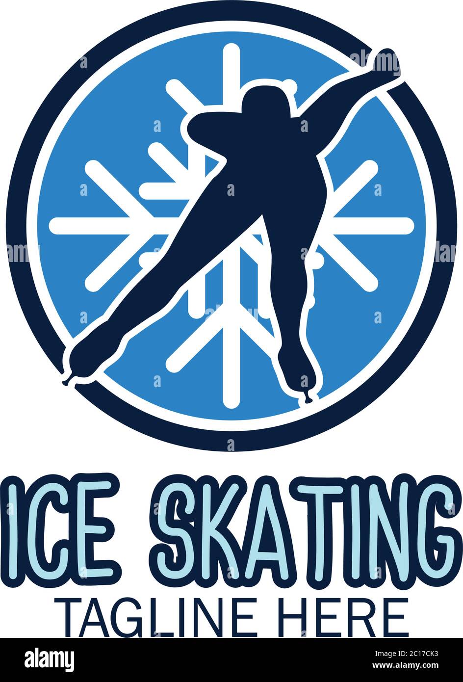 ice speed skating logo with text space for your slogan / tag line ...