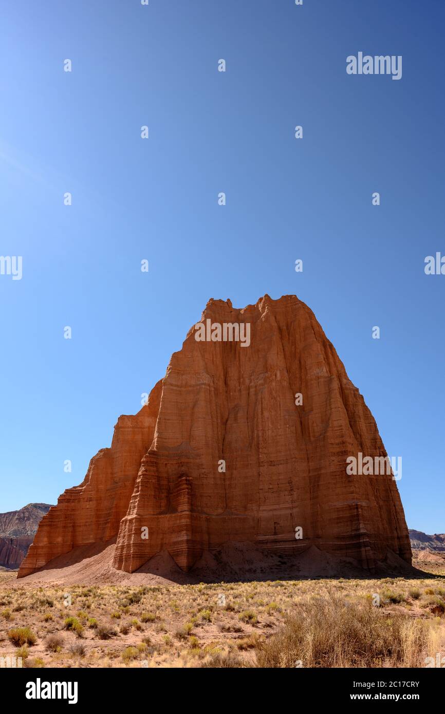 Temple Of The Sun On Clear Day in Utah desert Stock Photo - Alamy