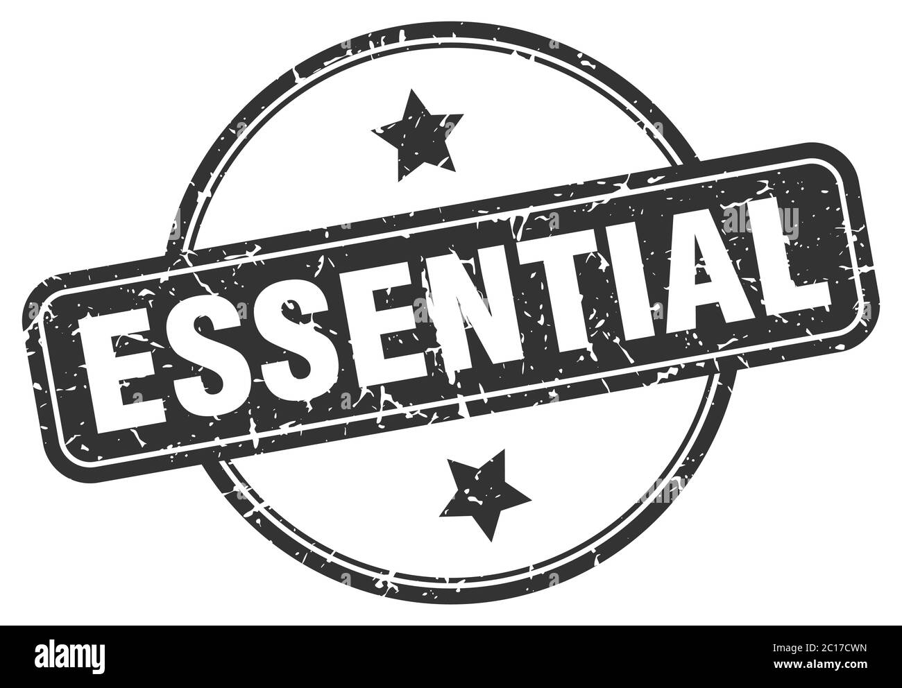 Essential stamp round grunge Cut Out Stock Images & Pictures - Alamy