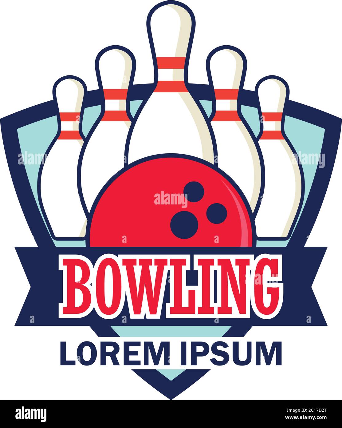 bowling logo with text space for your slogan / tag line, vector ...