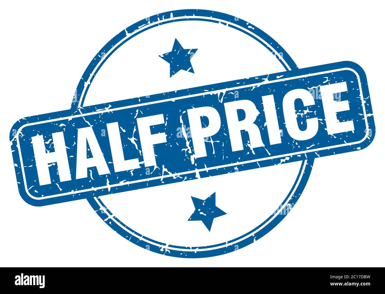 Half price stamp round hi-res stock photography and images - Alamy