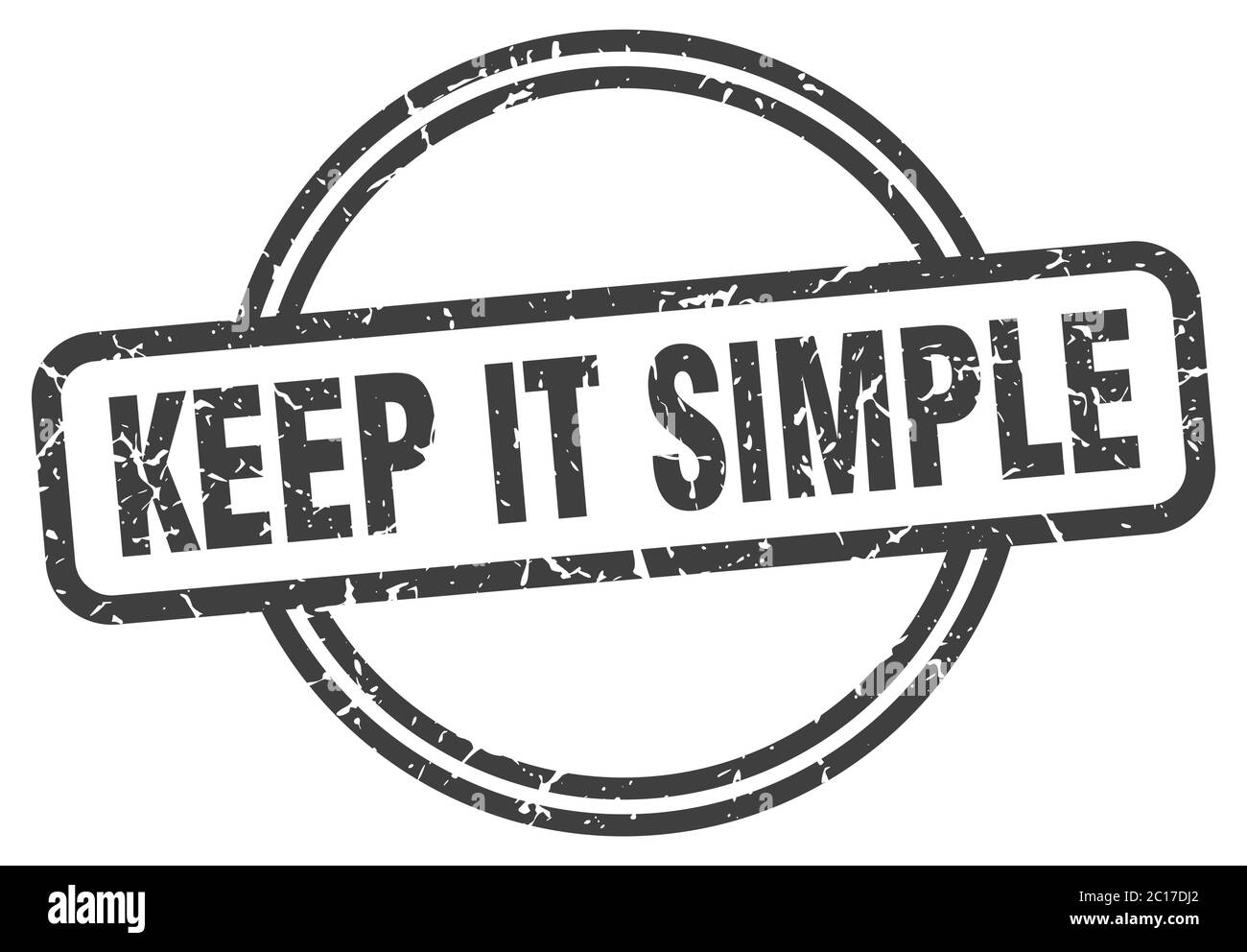 keep it simple grunge stamp. keep it simple round vintage stamp Stock ...