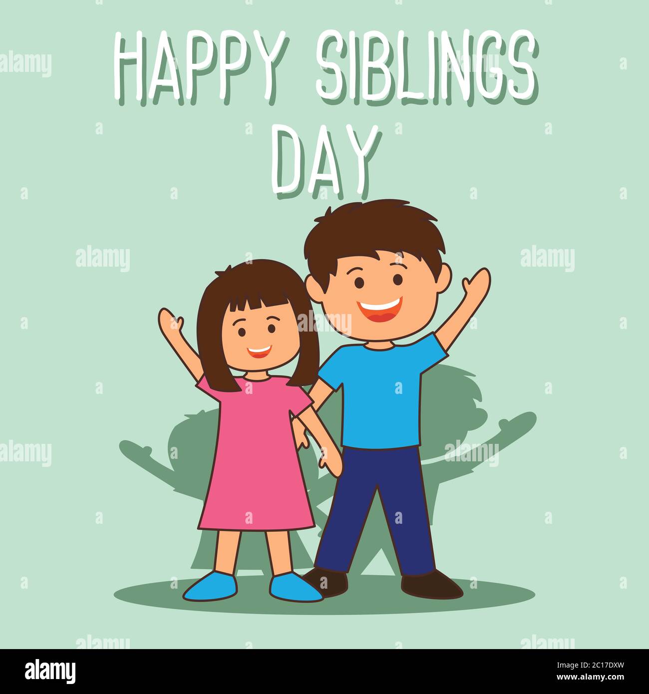 happy sibling's day concept. vector illustration Stock Vector Image ...