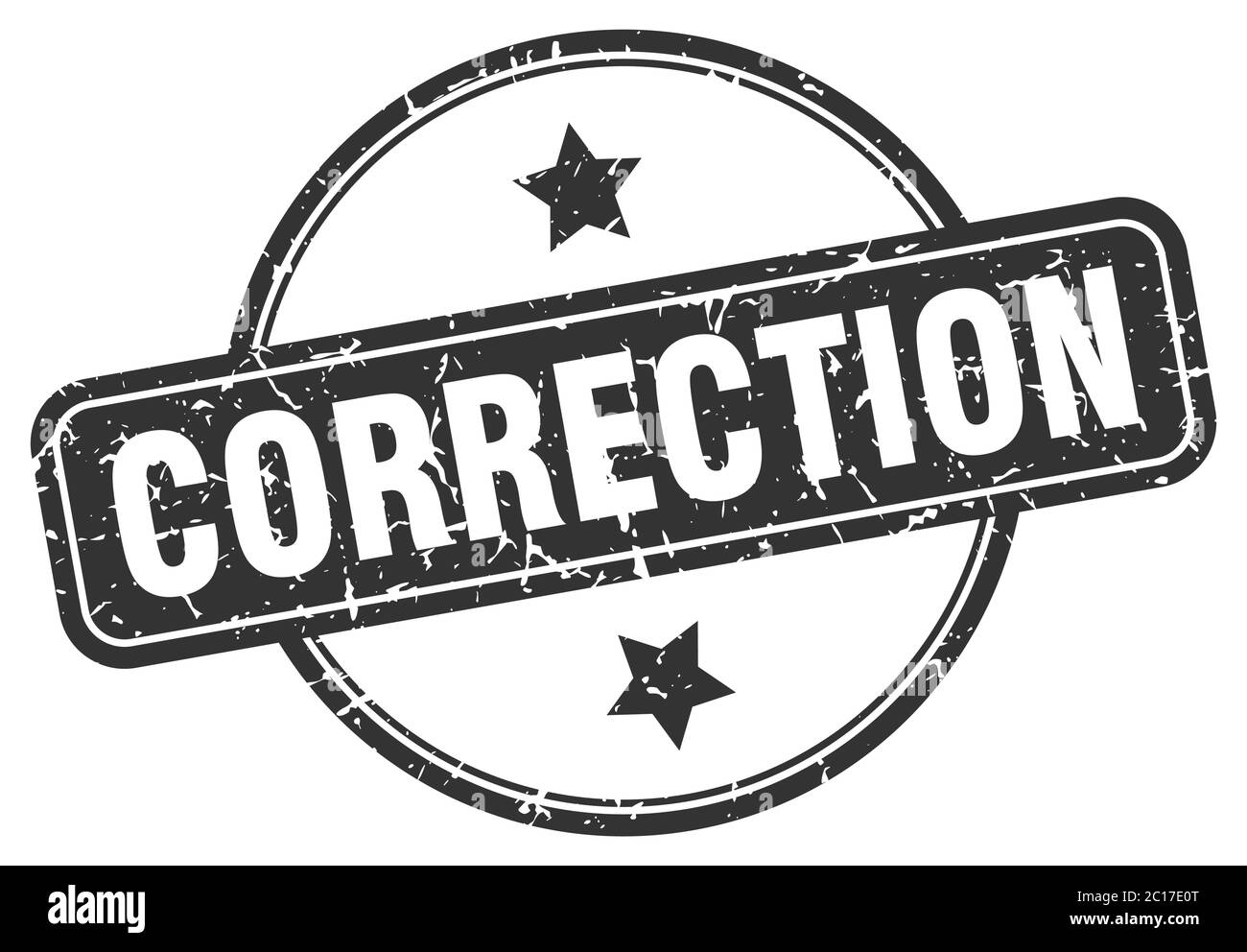 correction grunge stamp. correction round vintage stamp Stock Vector ...