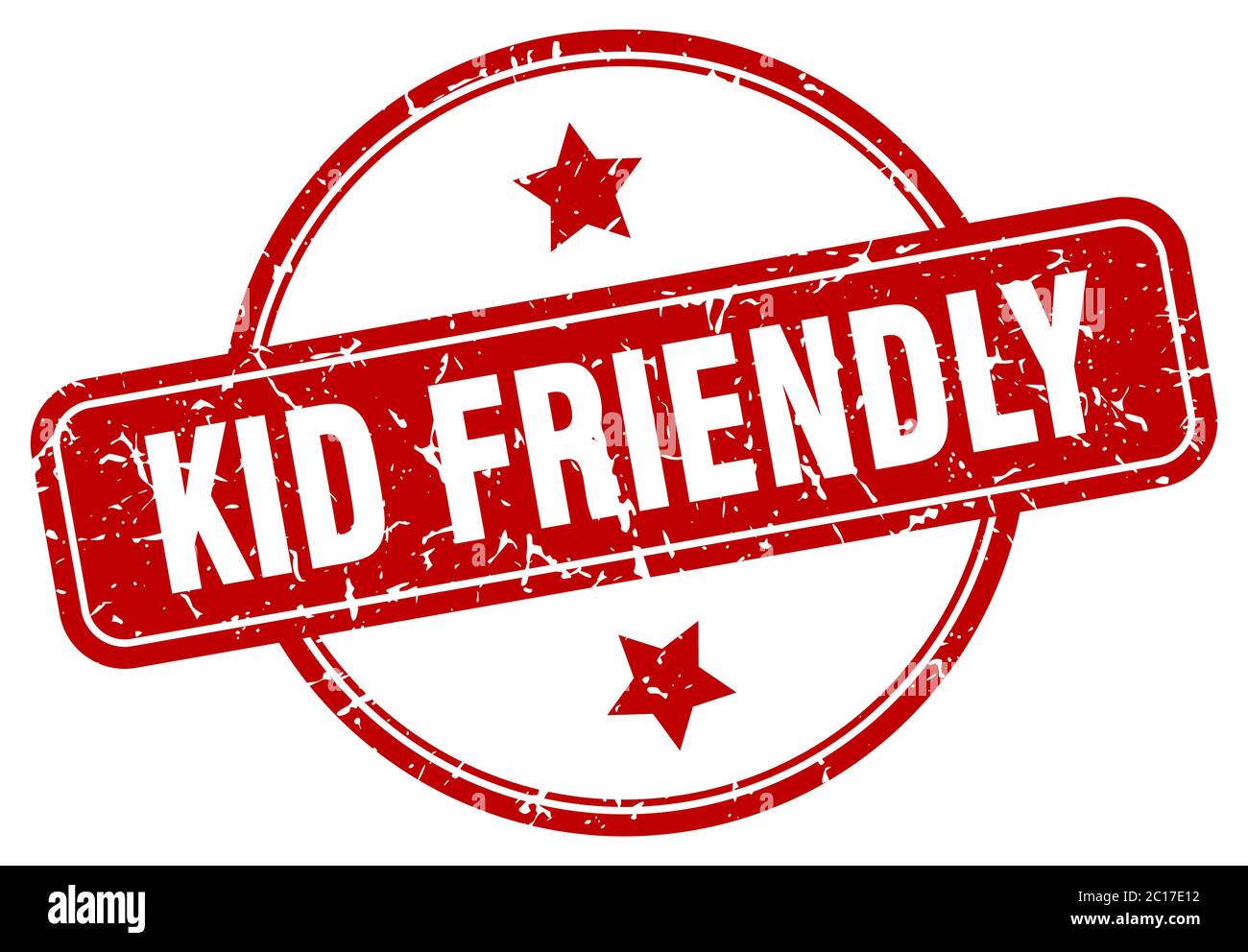 kid friendly grunge stamp. kid friendly round vintage stamp Stock ...