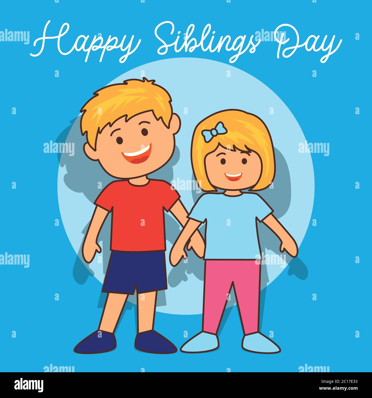happy sibling's day concept. vector illustration Stock Vector Image ...