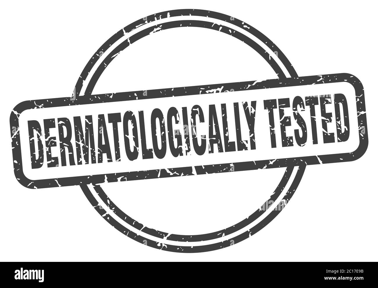dermatologically tested grunge stamp. dermatologically tested round ...