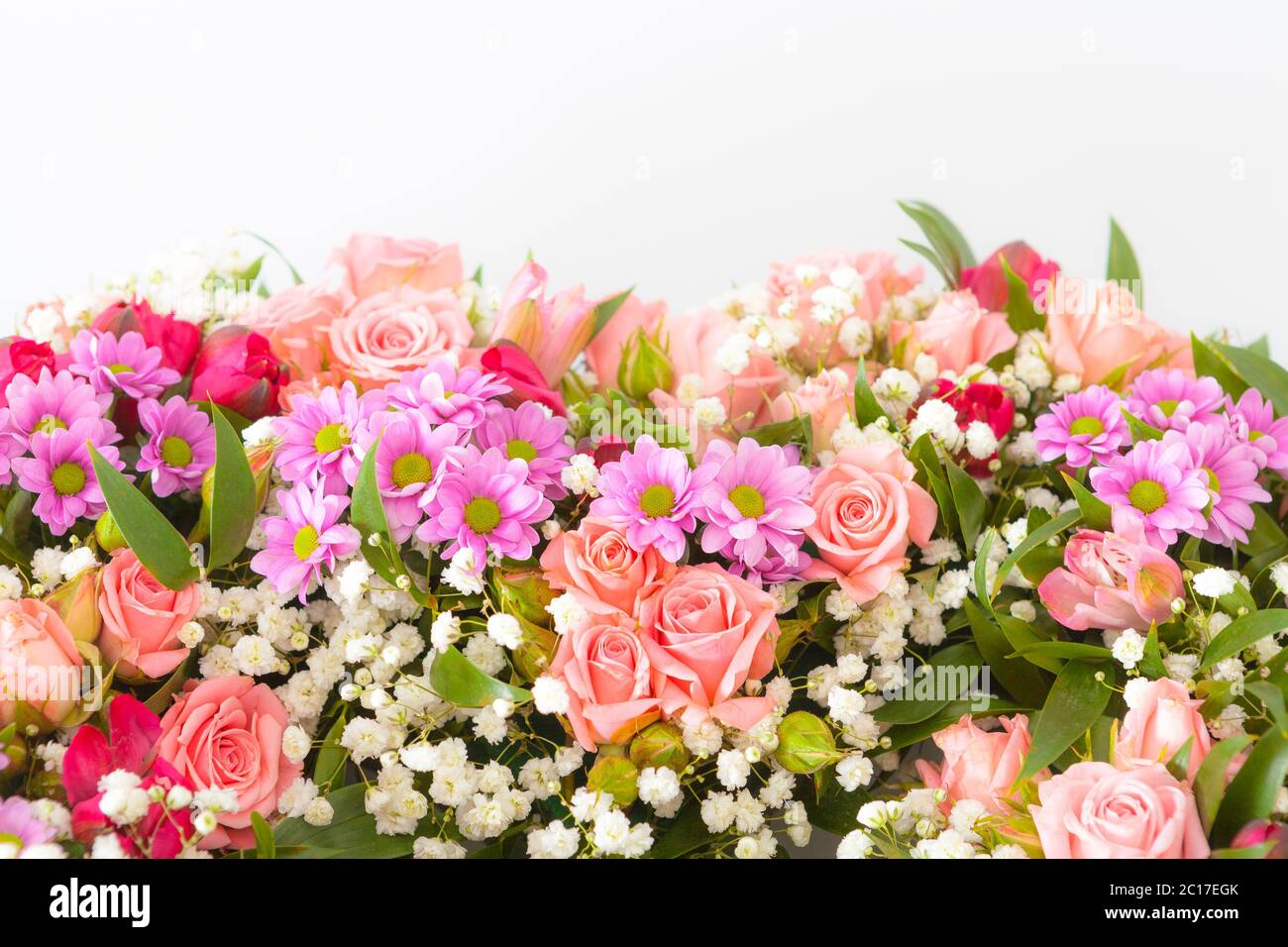beautiful bouquet of spring flowers on white Stock Photo - Alamy