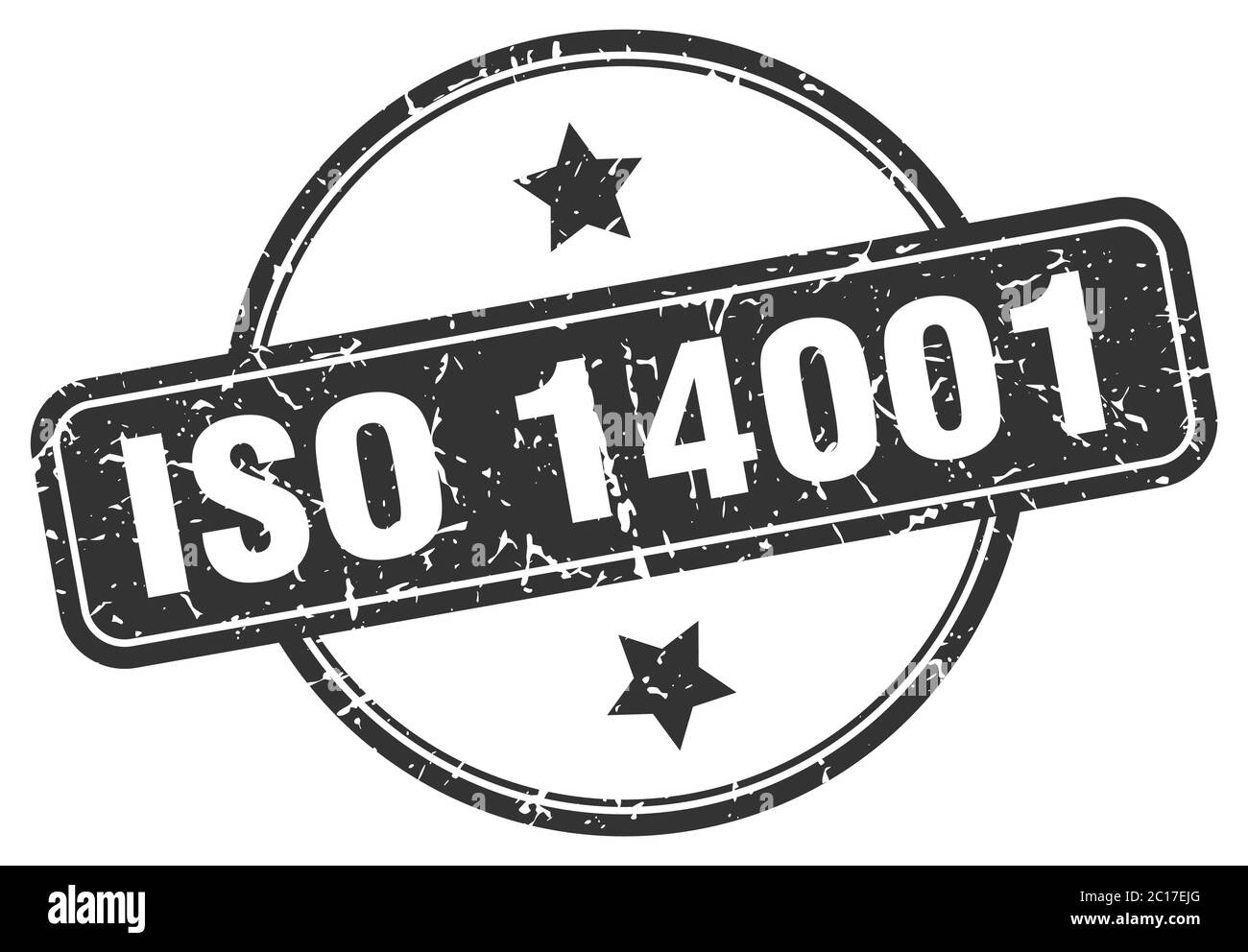 iso 14001 grunge stamp. iso 14001 round vintage stamp Stock Vector ...