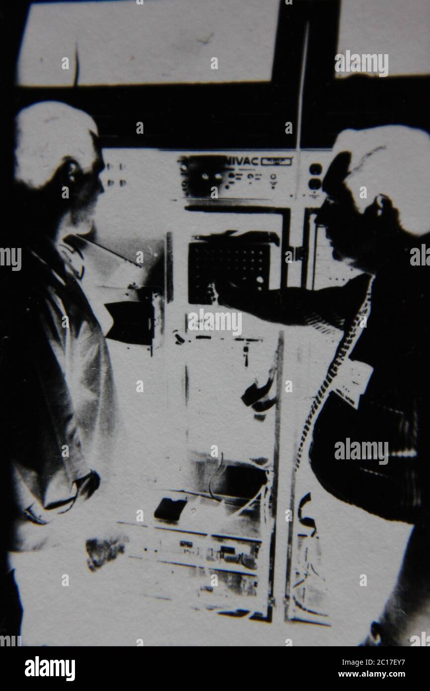 Fine 70s vintage black and white extreme photography of two ...