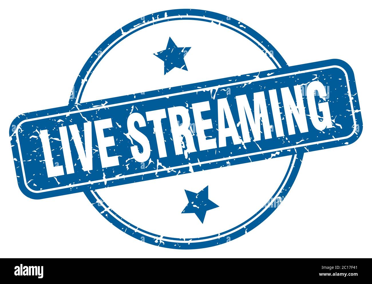 live streaming grunge stamp. live streaming round vintage stamp Stock ...