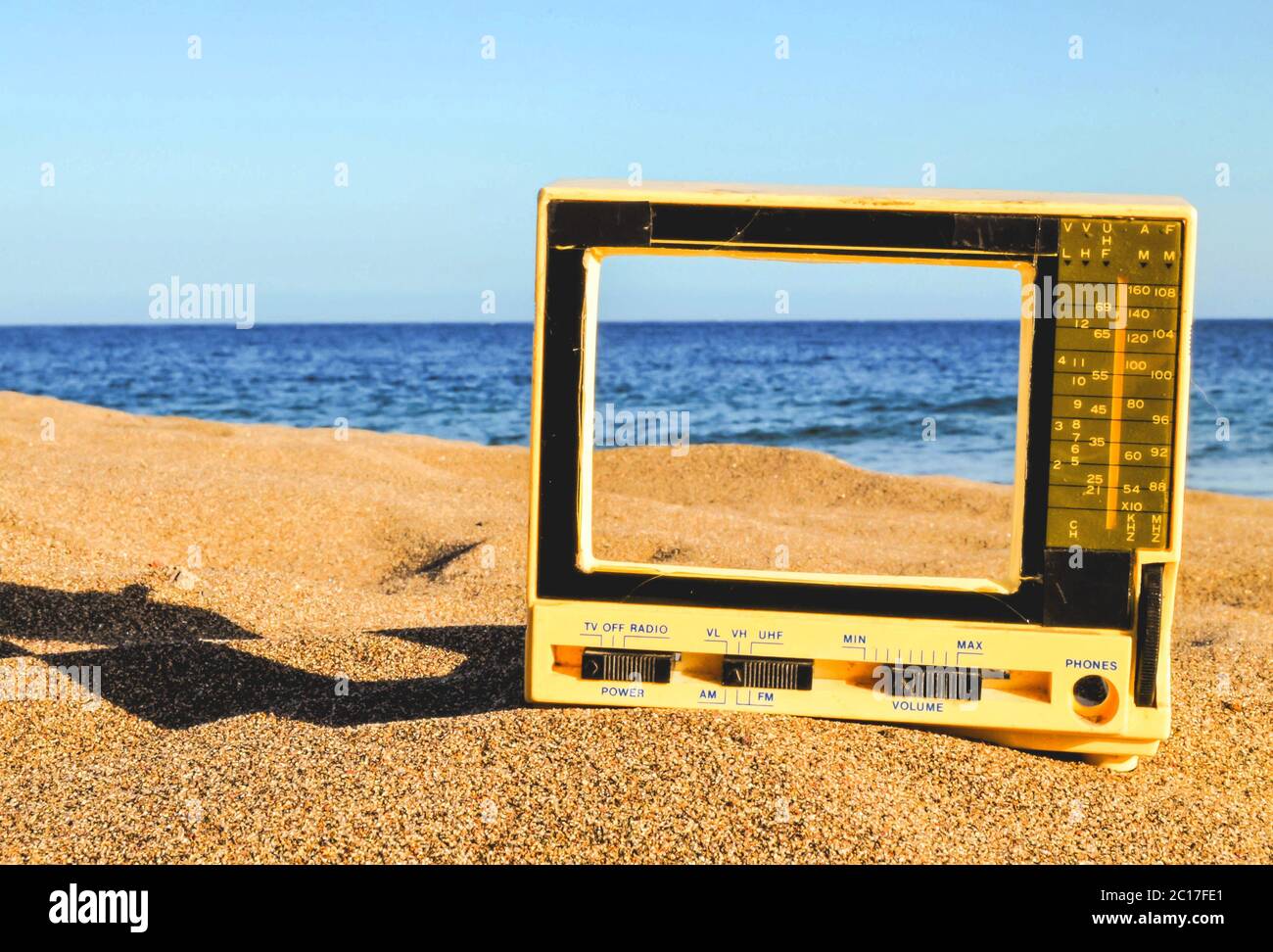 Television on the Sand Beach Stock Photo - Alamy