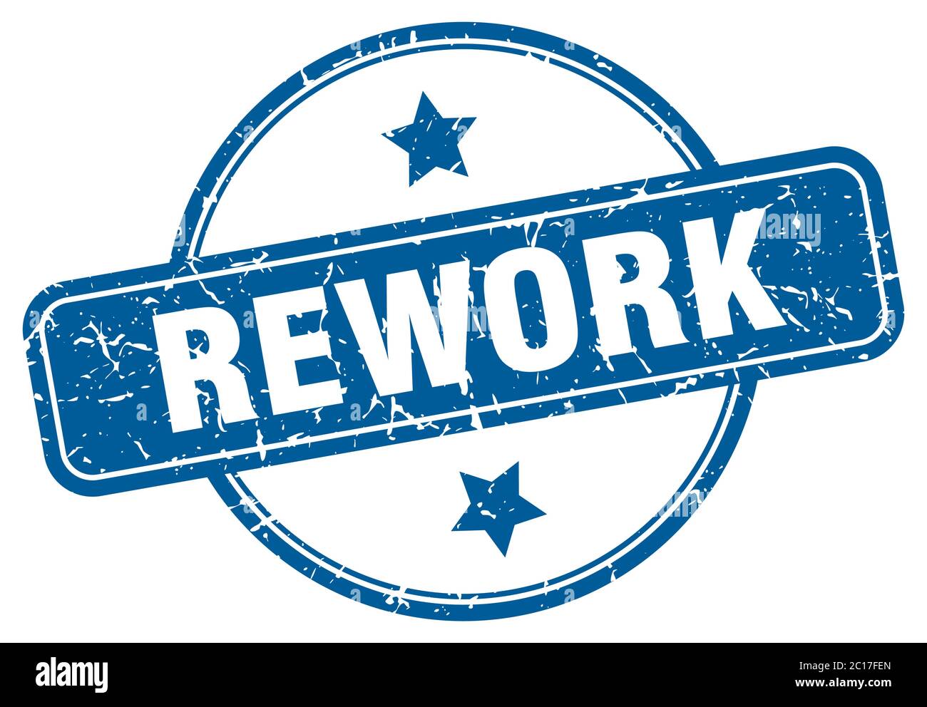 rework grunge stamp. rework round vintage stamp Stock Vector Image ...