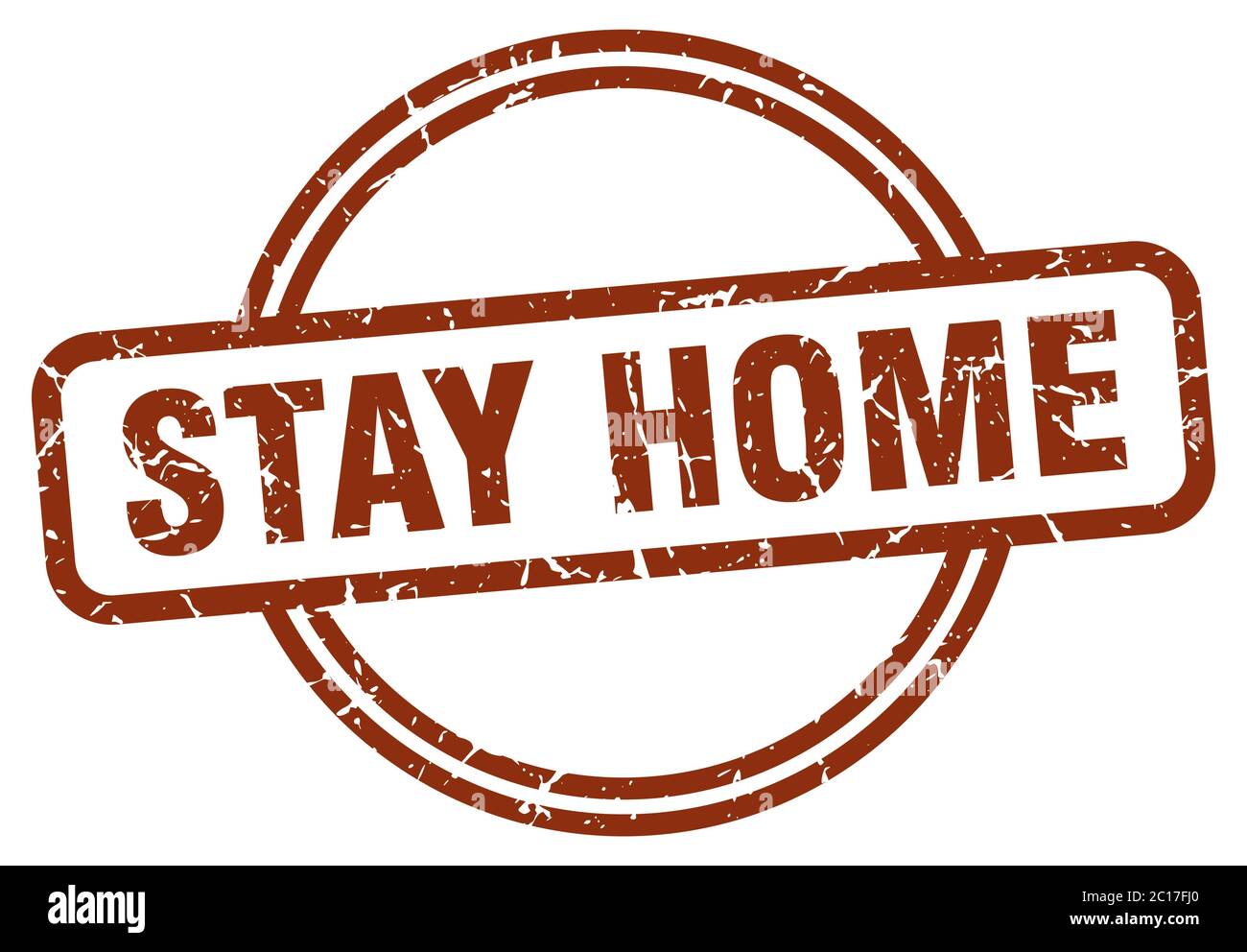 stay home grunge stamp. stay home round vintage stamp Stock Vector ...