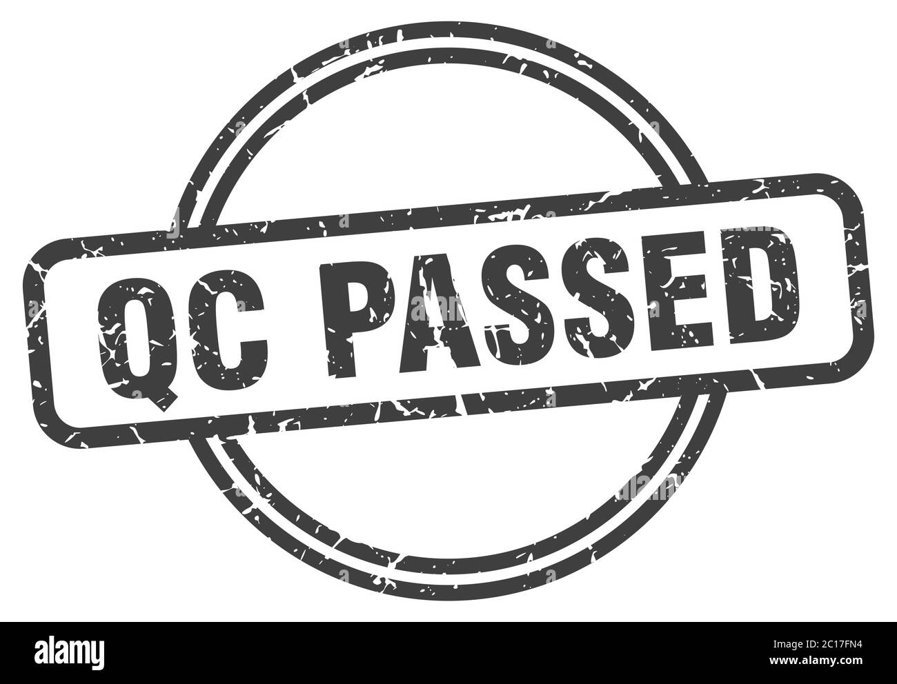 qc passed grunge stamp. qc passed round vintage stamp Stock Vector ...