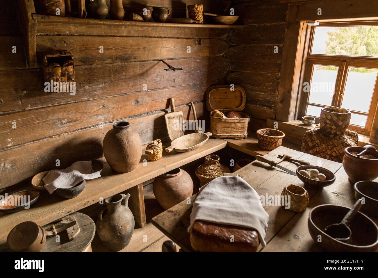old times farmhouse interior of an old country house Stock Photo - Alamy