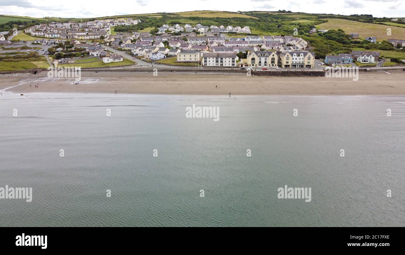 Aerial view of Broad Haven, Pembrokeshire Stock Photo - Alamy