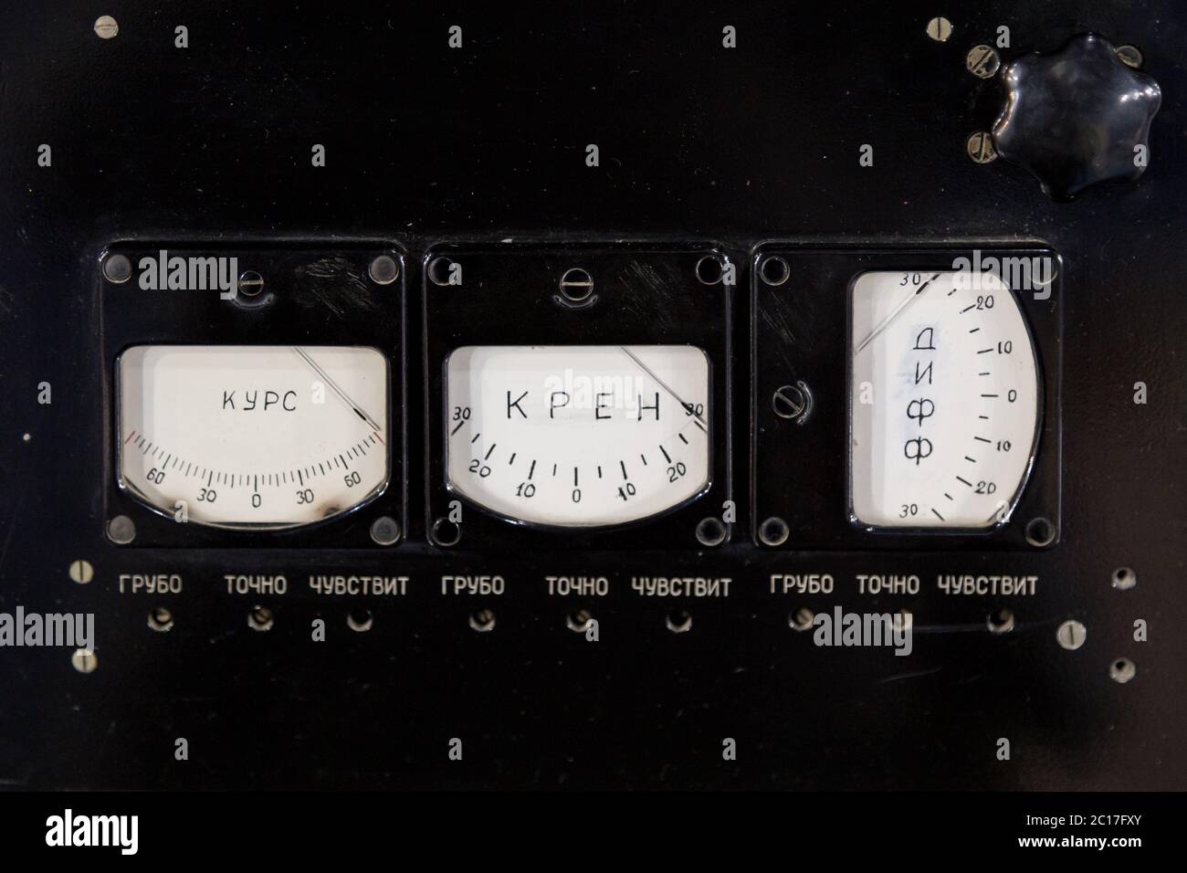 Old panel on an electronics hardware Stock Photo - Alamy