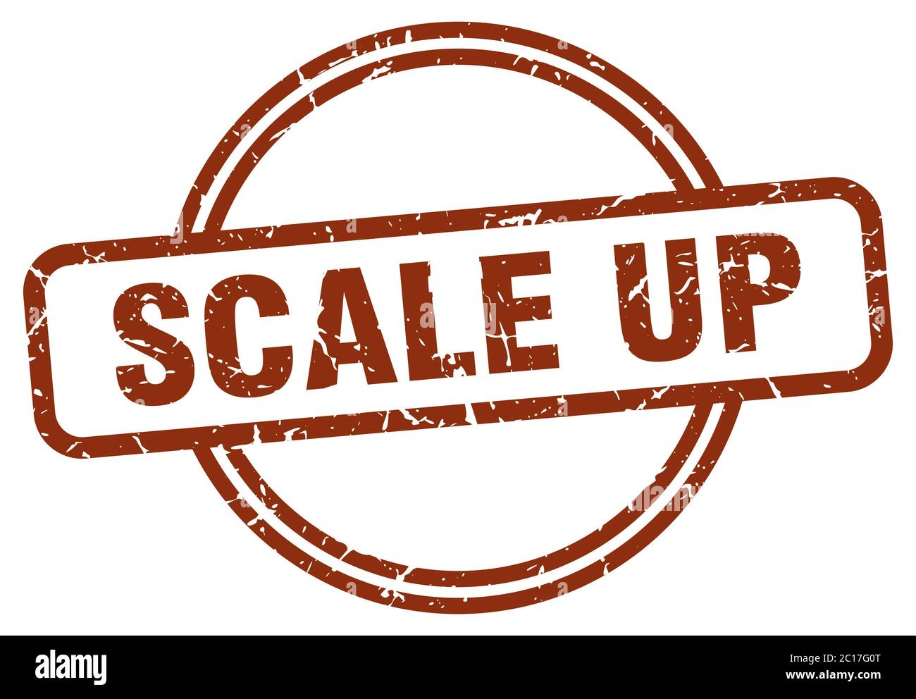 scale up grunge stamp. scale up round vintage stamp Stock Vector Image ...